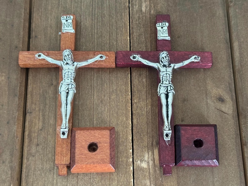 Crucifix Stand, Altar Stand With Detachable Base, Wooden Cross - Etsy