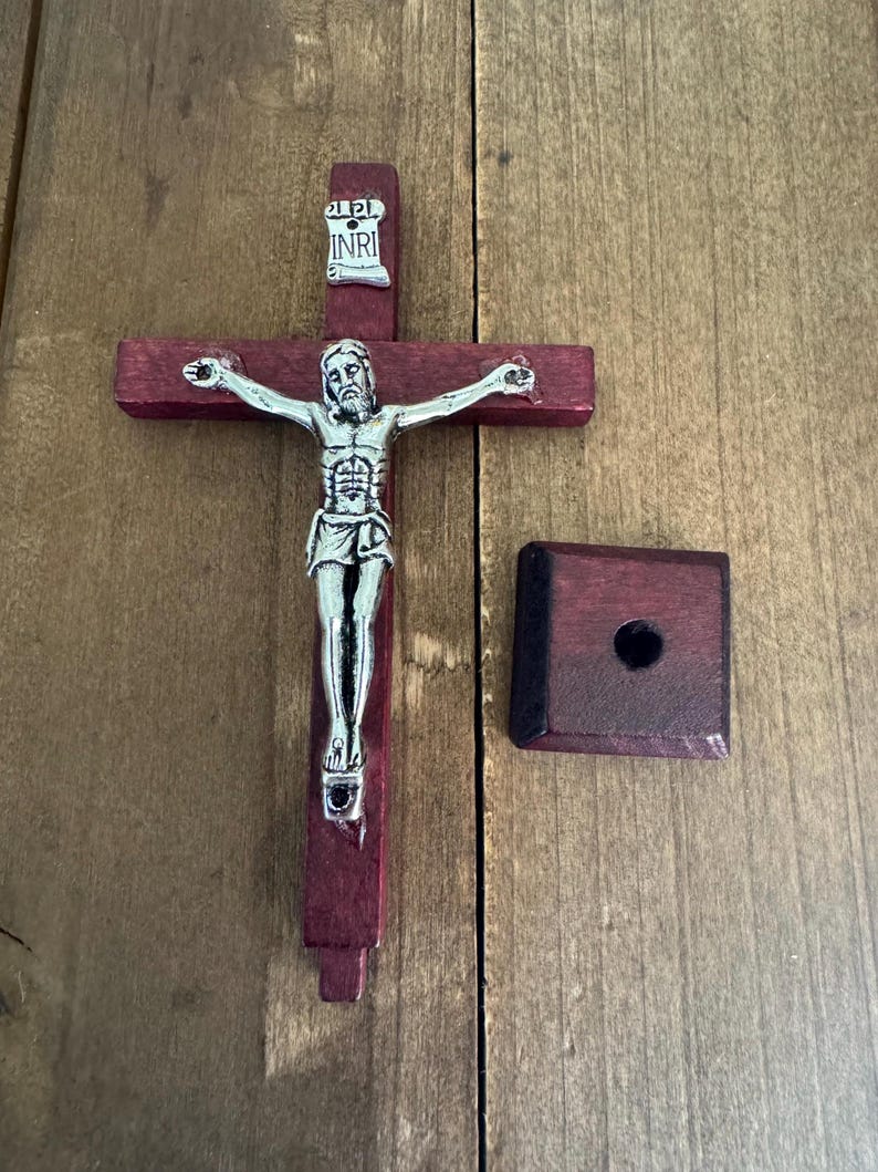 Crucifix Stand, Altar Stand With Detachable Base, Wooden Cross - Etsy