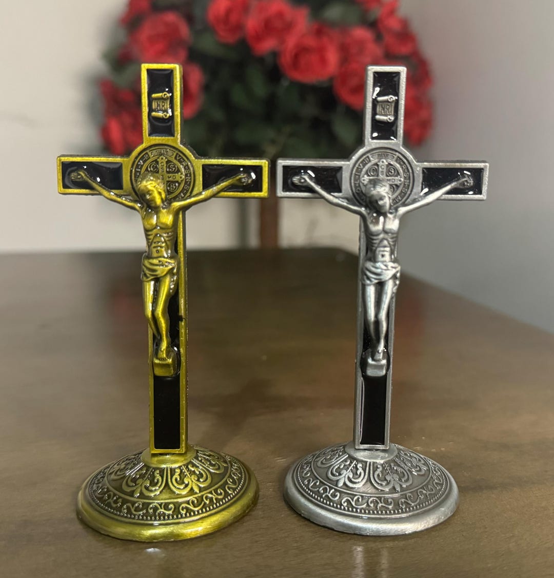 St. Benedict Crucifix Altar Stand With Detachable Base, Exorcism ...