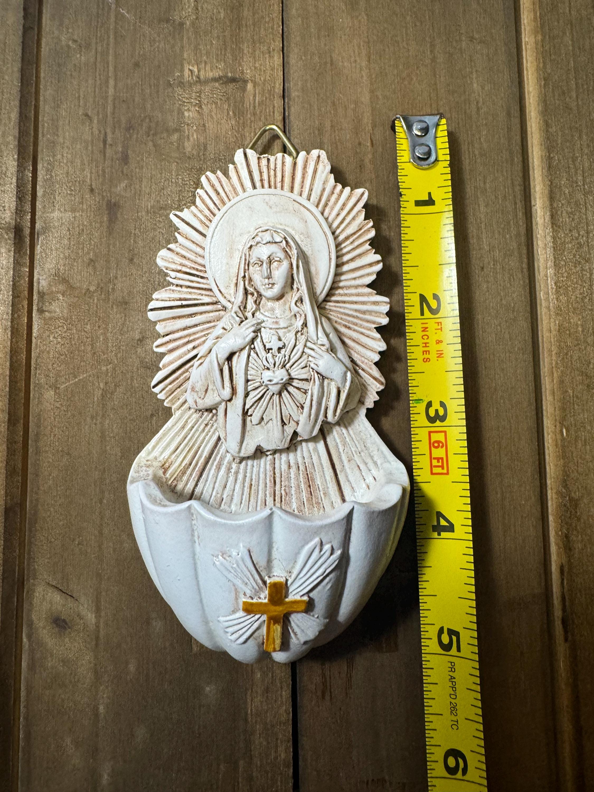Sacred Heart of Mary Holy Water Font, Catholic Gift - Etsy