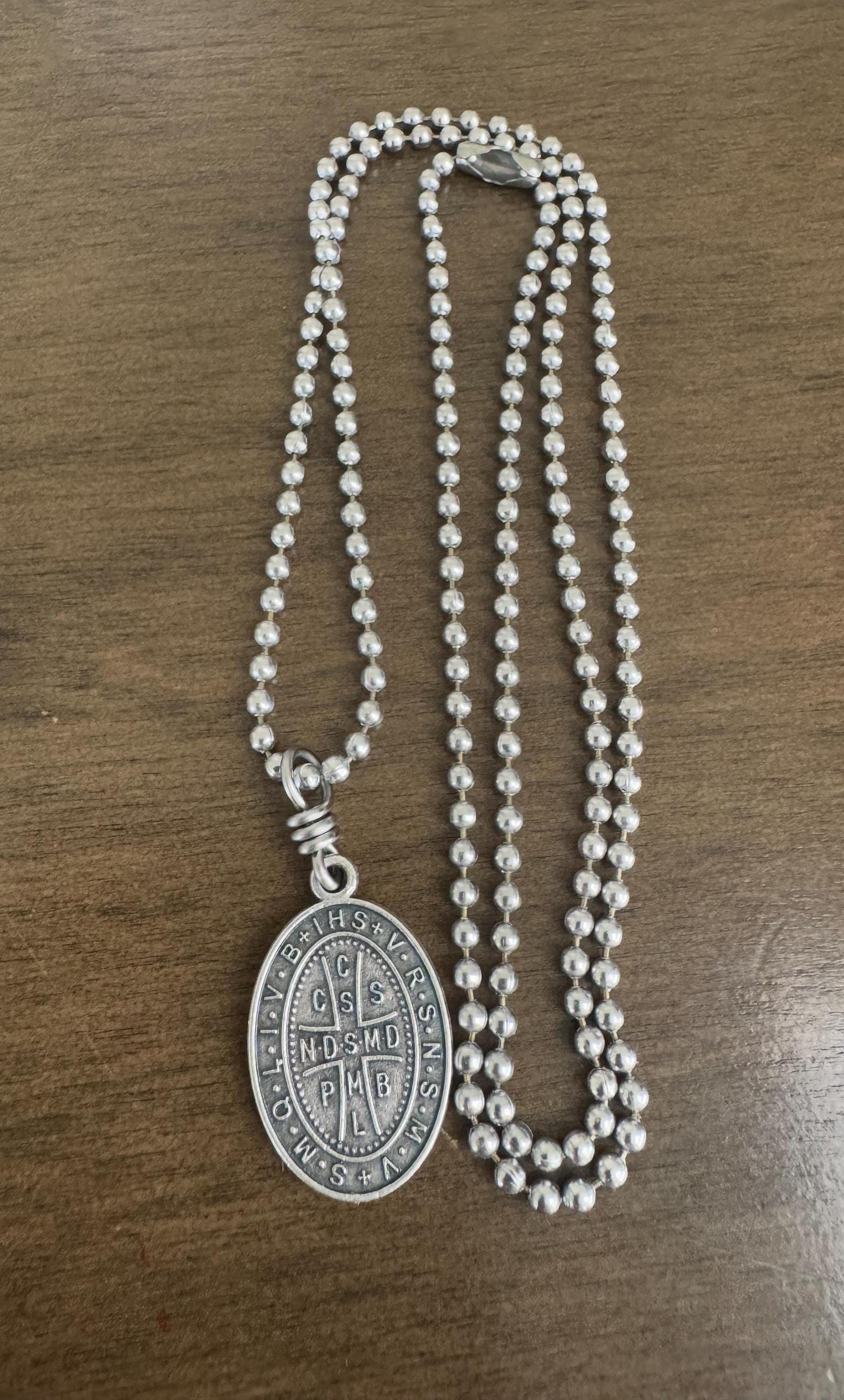 St Benedict Necklace, St Benedict Medal, Catholic Protection, Prayer ...