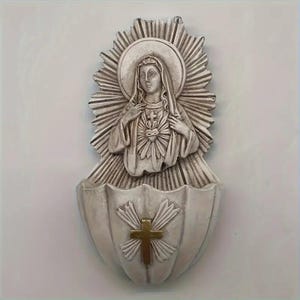 Sacred Heart of Mary Holy Water Font, Catholic Gift - Etsy