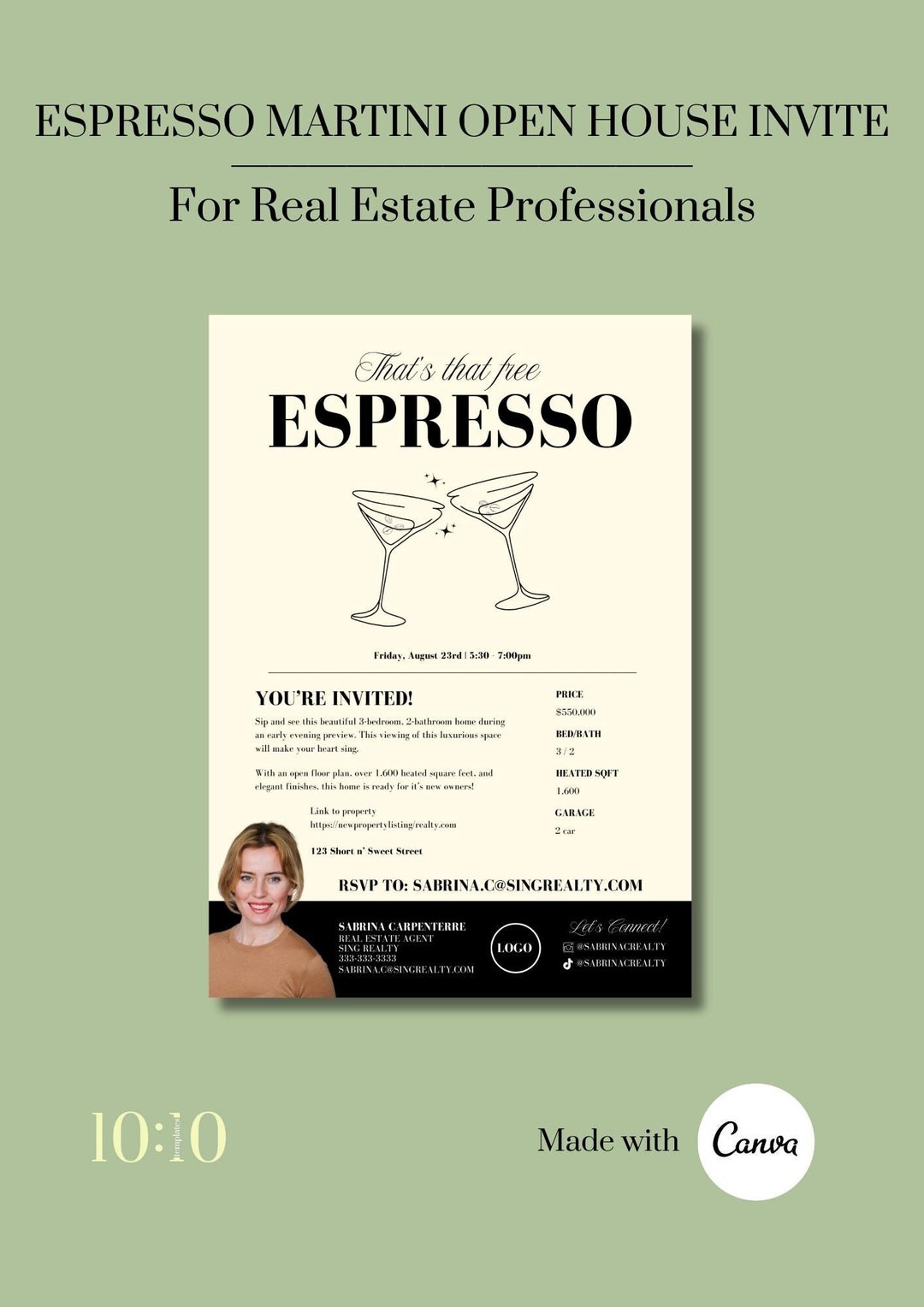 Coffee Themed Real Estate Event Flyer | Digital Download for Realtors ...