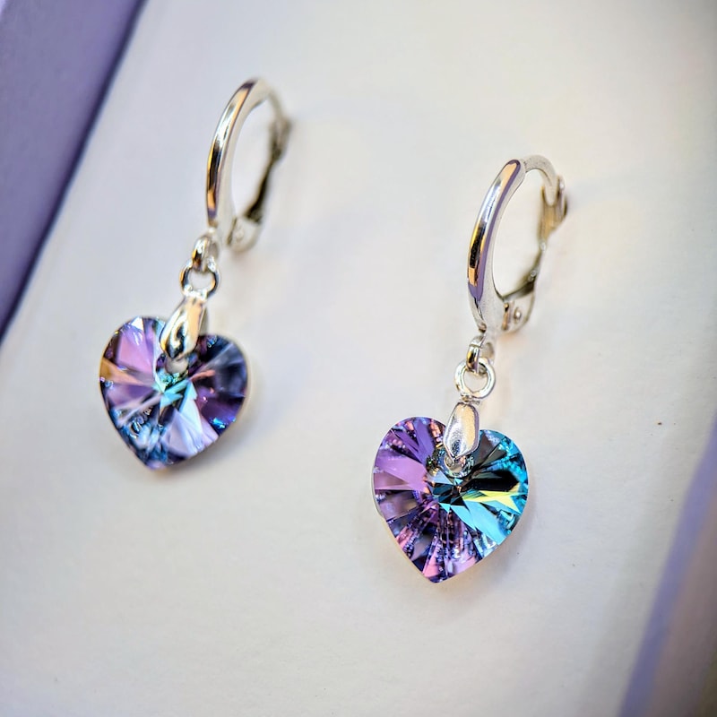 Swarovski Silver Hoop - Etsy UK