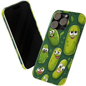 Funny Pickle iPhone Case With Funny Eyes, iPhone 15 16 - Gift for ...