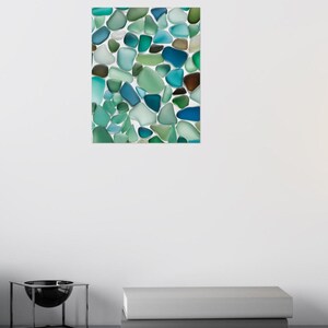 Sea Glass Collector’s Poster, Blue & Green Coastal Wall Art, Beachy ...