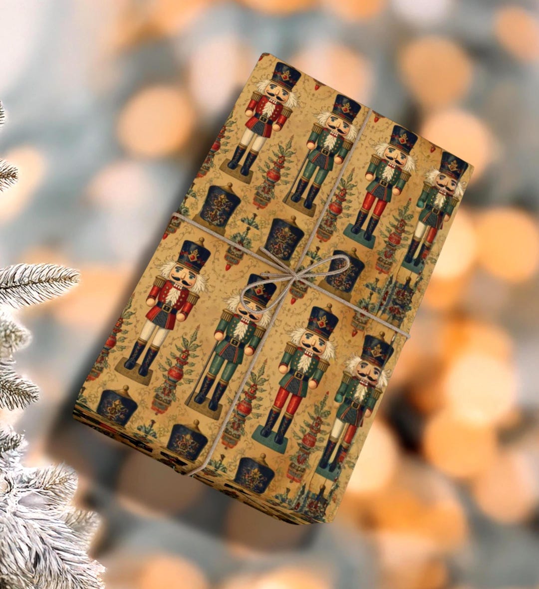 Nutcracker Wrapping Paper Christmas Gift Wrap – Vintage Holiday Gift ...