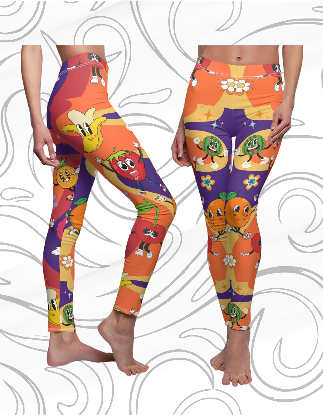 Fruit Leggings, Women's Yoga Pants for Pilates, Running - Trending Yoga ...