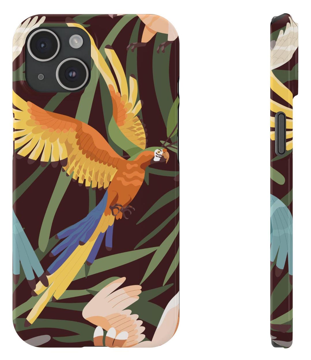 Vivid Tropical Parrot Phone Case for iPhone 15/16 - Slim, Glossy, Fun ...