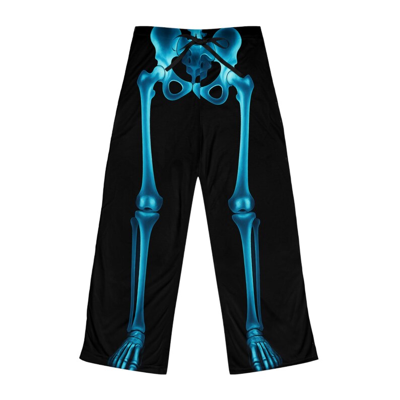 Creepy Skeleton Women's Pajama Pants, Xray Bones Halloween Sleepwear ...