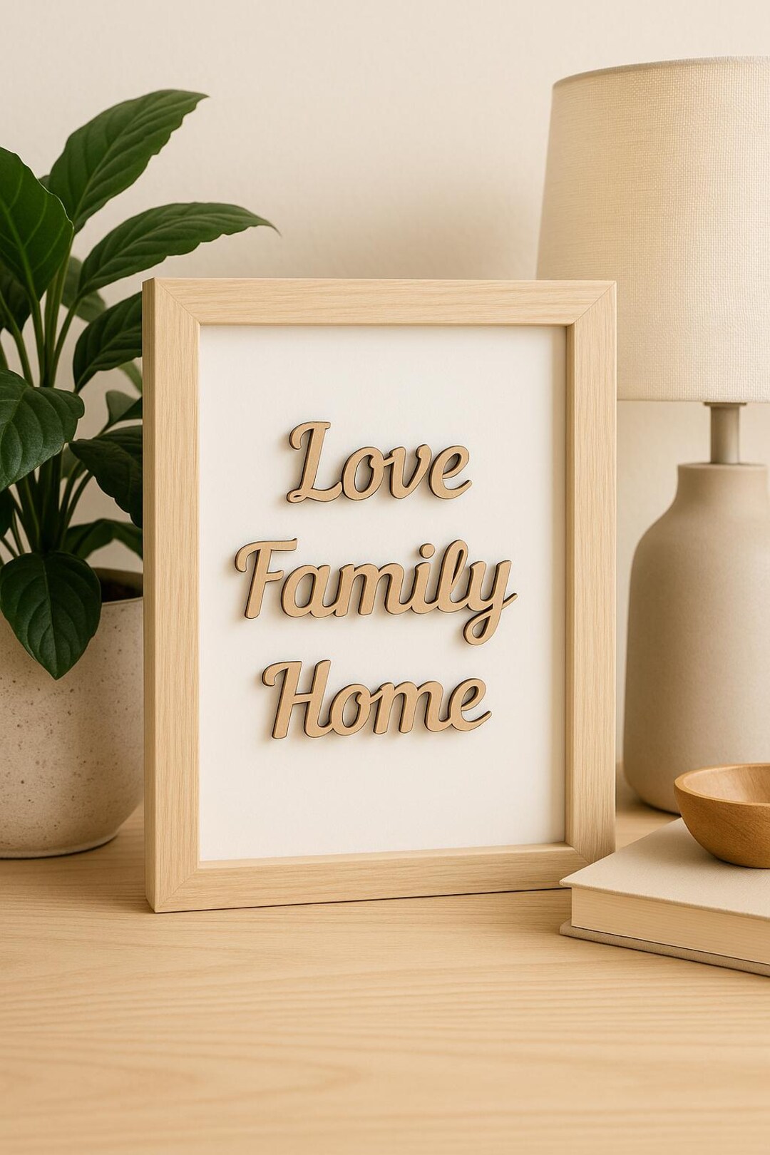 Picture Frame With the Inscription "love Family Home" - Etsy