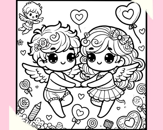 Printable Cupid Coloring Pages