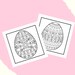 Kawaii Easter Egg Coloring Pages: Bunny Designs (digital Printable) - Etsy