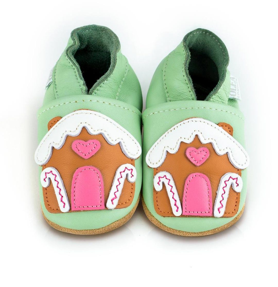 Toddler and Baby Leather Shoes Gingerbread House - Etsy