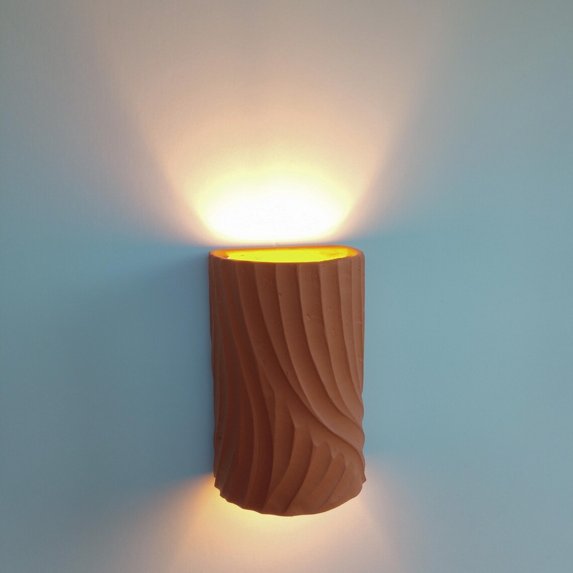 Terracotta Wall Light Fixture | Wall Light Ceramic | Cilinder Sconce ...