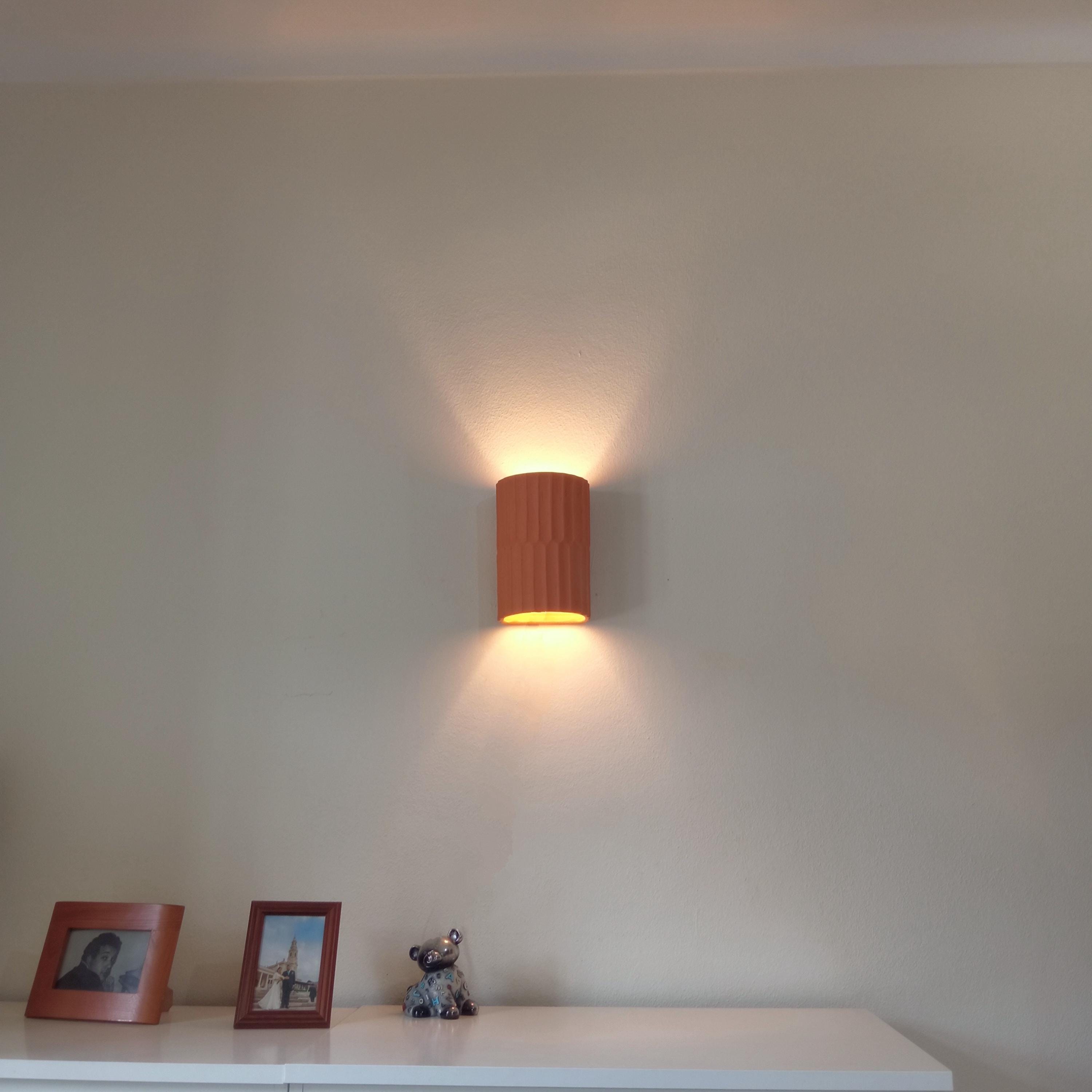Light Fixture Terracotta Wall Lamp Ceramic Cylinder Wall Light Sconce ...
