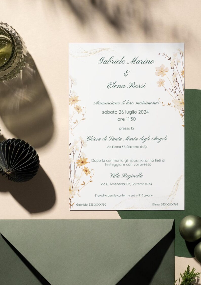 Invito Digitale per Matrimonio, Download Personalizzato Del Modello Di ...