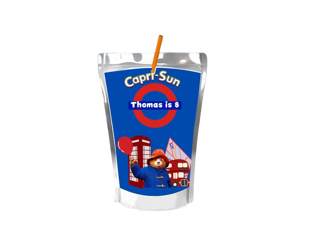 Paddigton Bear Capri Sun (sticker Only) - Etsy