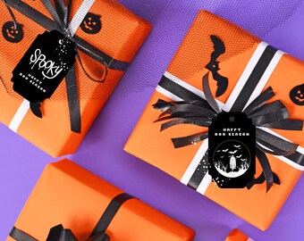 Spooky Halloween Gift Tags Printable Halloween Party Tags Halloween ...
