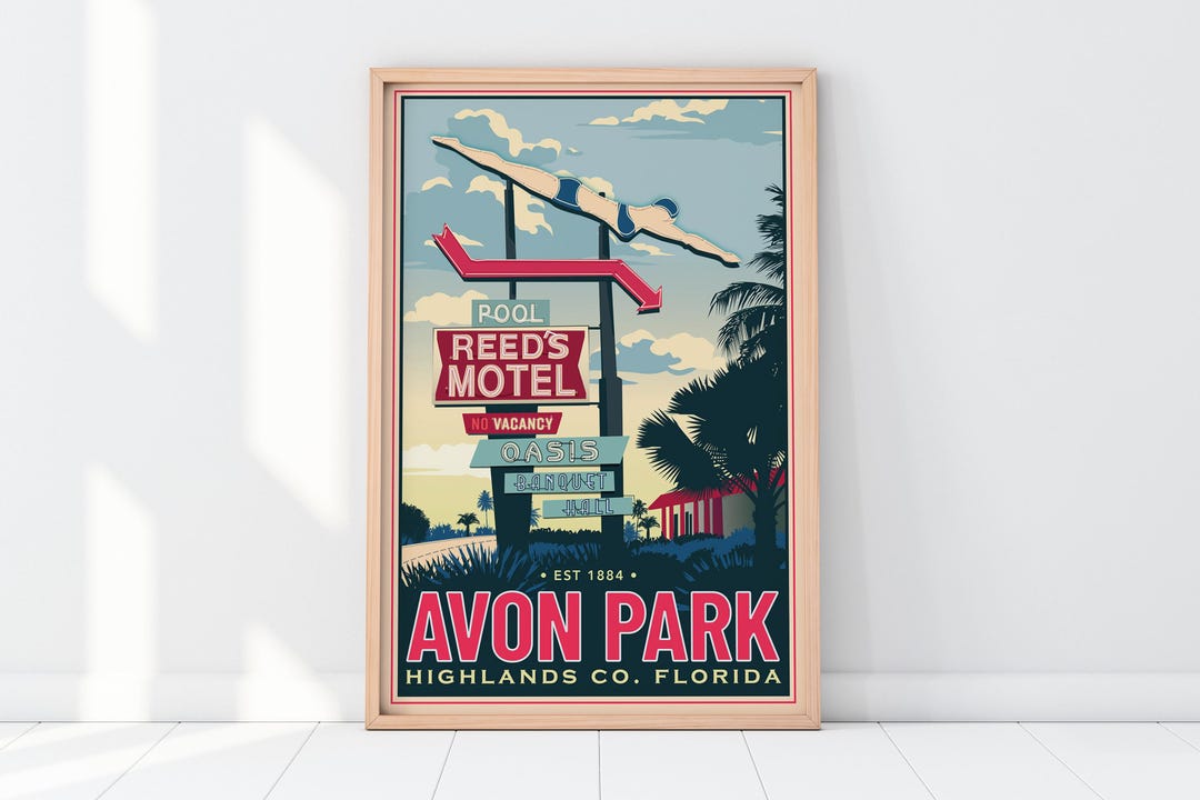 AVON PARK FL Vintage Design 12x18 Poster - Etsy