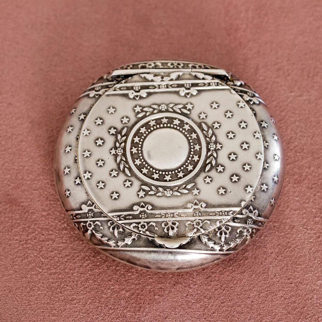 Solid Silver Pill Box or Powder Compact - Etsy