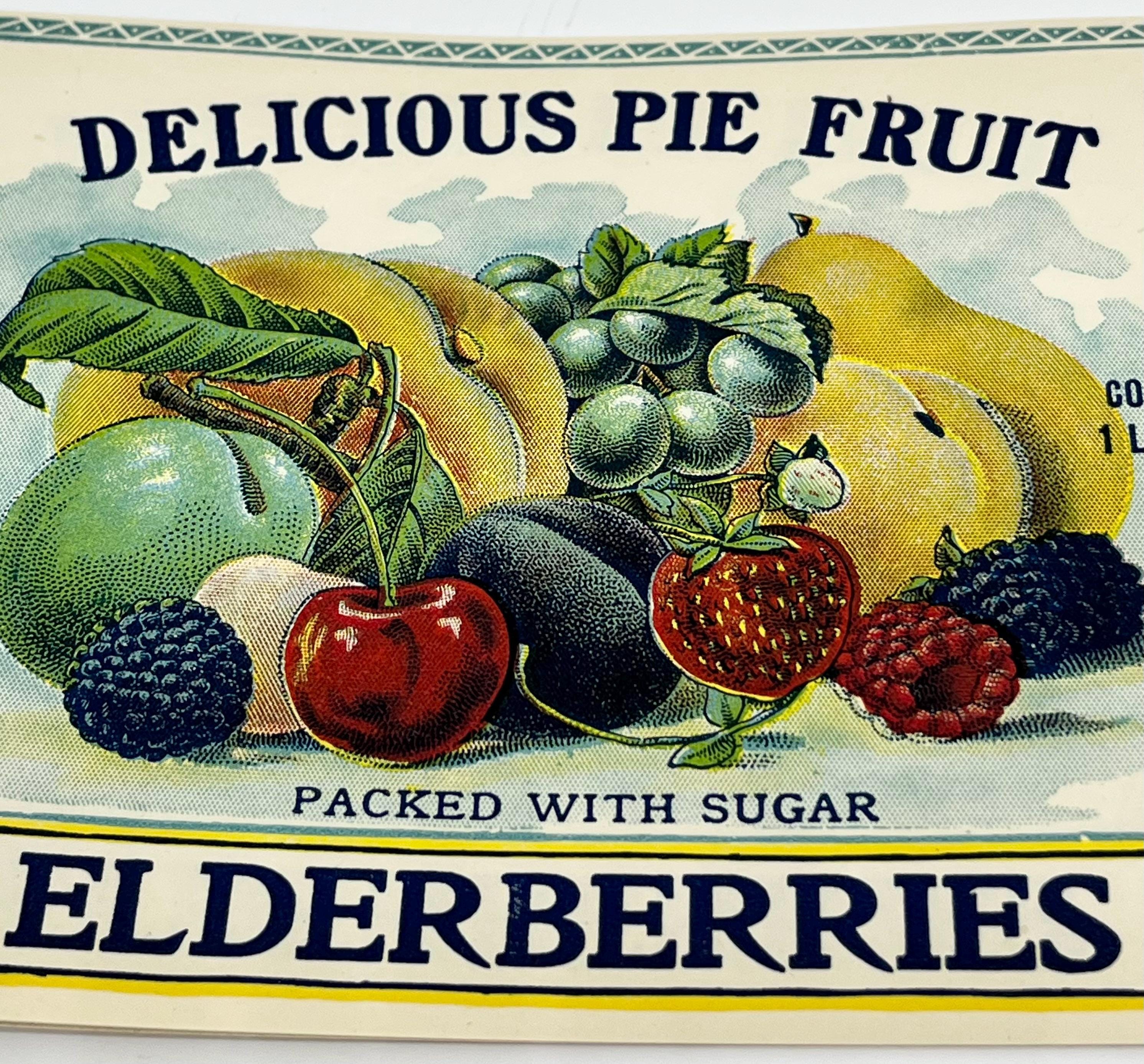 Antique Fruit Can Labels, 5 Beautiful Vintage Labels, Pie Fruit ...
