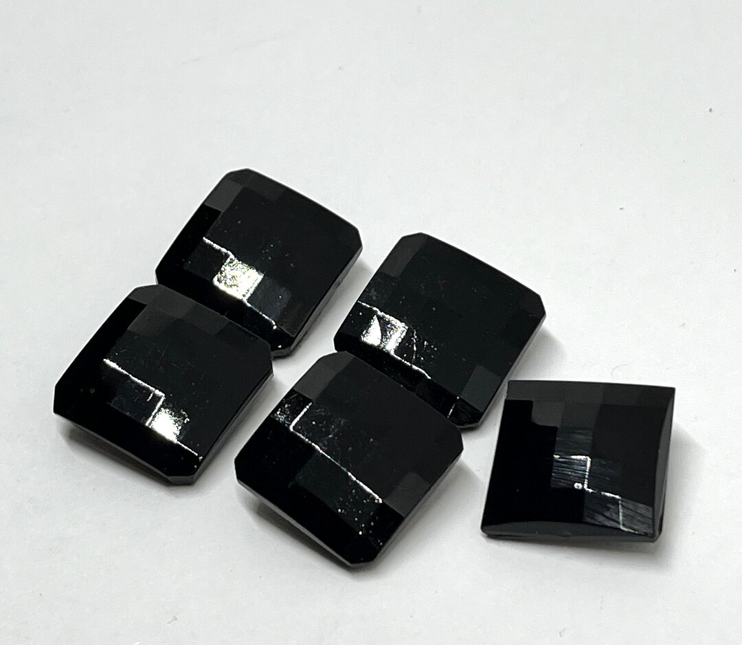 Vintage Faceted Black Glass Square Buttons, Sewing Notions - Etsy