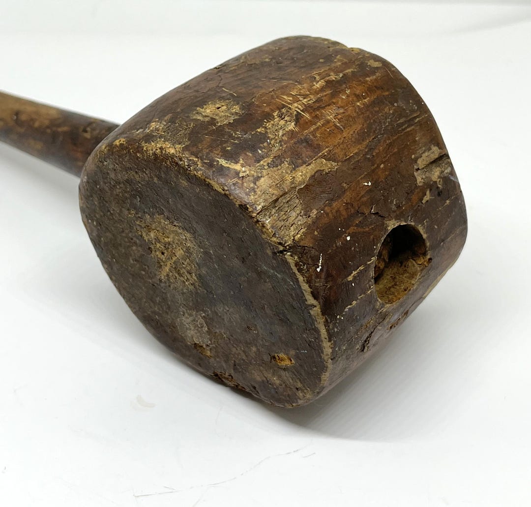 Antique Primitive Wood Mallet, Rustic Farm Decor, Handmade Mallet - Etsy