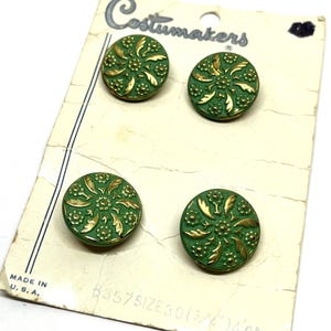 Vintage Cut Metal Buttons, 4 Costumakers Buttons on Card - Etsy