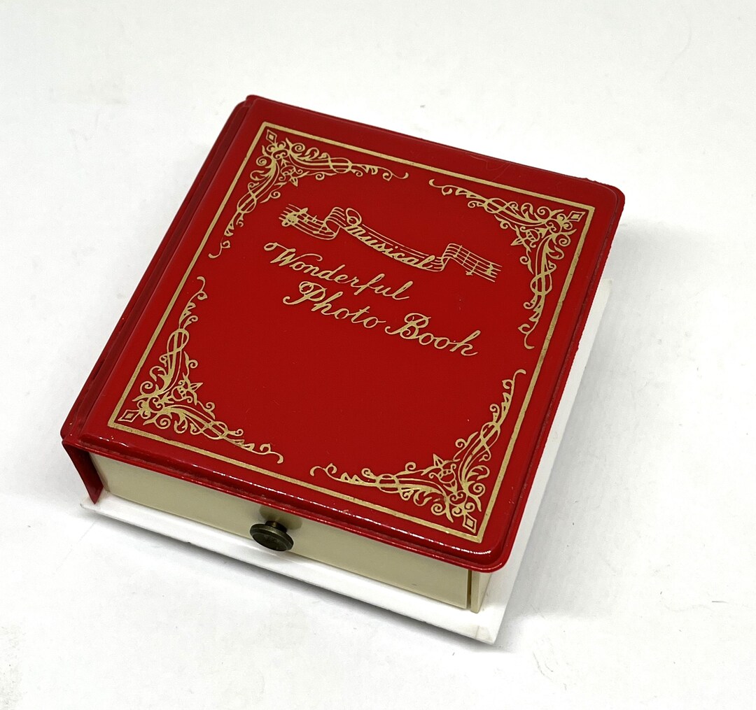 Vintage Musical Photo Book, Music Box, 1960s Laurel From Japan, Red and ...