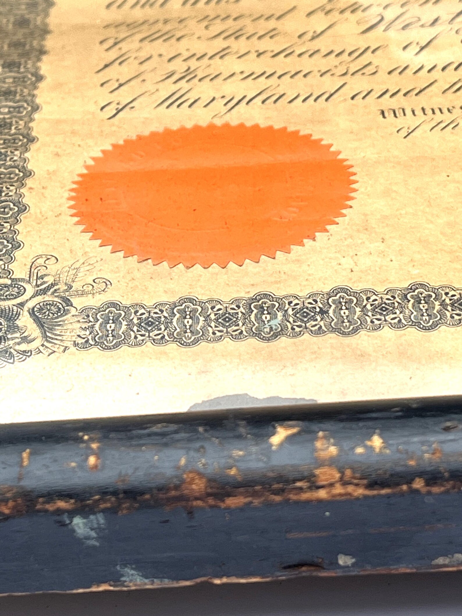Antique Pharmacist License, Framed 1920 Board of Pharmacy Certificate ...
