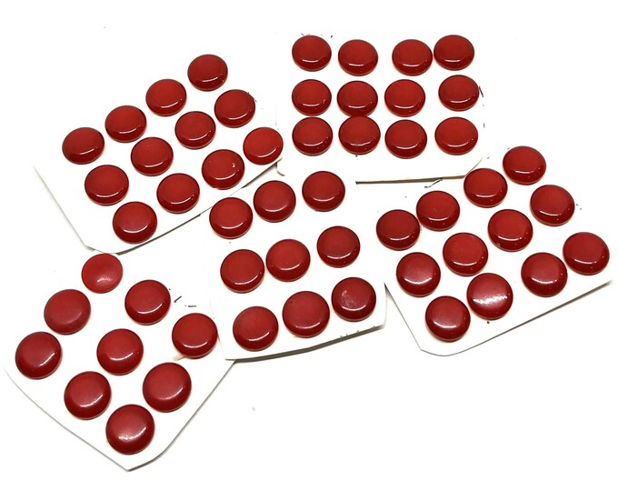 Vintage Small Red Buttons, 54 Little Red Buttons, Matched Set, MCM Red ...