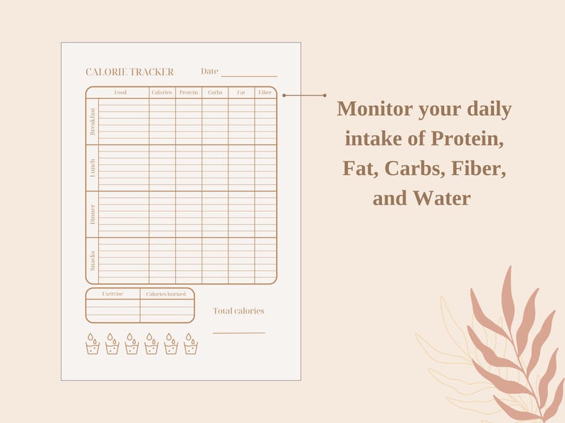 Calorie Tracker Weight Loss Tracker Nutrition Tracker Water Tracker ...