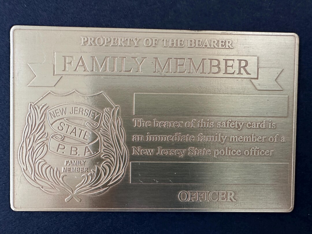 1 Brand New LIFETIME PBA New Jersey Family Member Brass Gold Card - Etsy