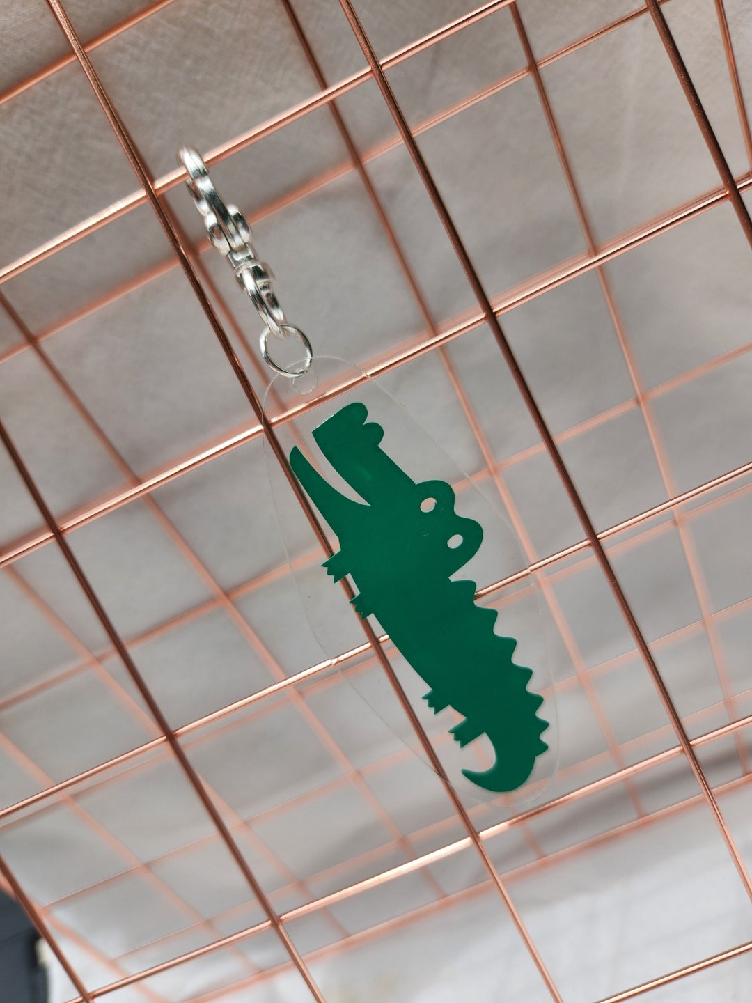 Great Gator! Green Alligator Acrylic Keychain Charms, Bag Tag, Favors ...