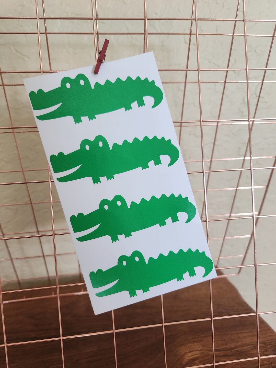 Great Gator! Green Alligator Vinyl Stickers, Set of 4, for Cups, Mugs ...