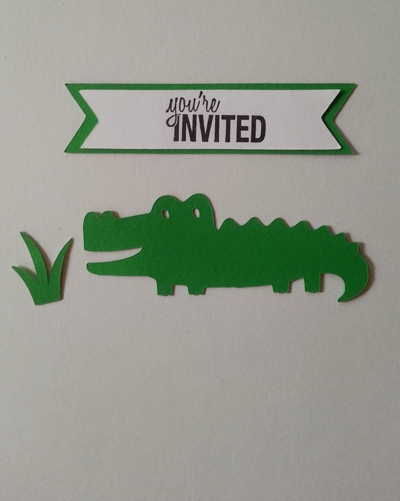 Great Gator! Green Alligator Die Cuts, Create Your Own Cards, Gift Bags ...