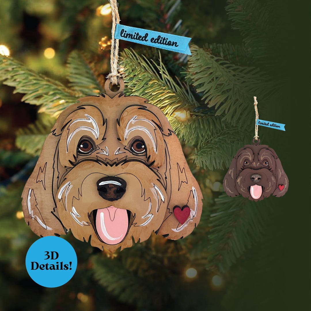 3D Hand Painted Labradoodle Ornament – Limited Edition | Hand Painted ...