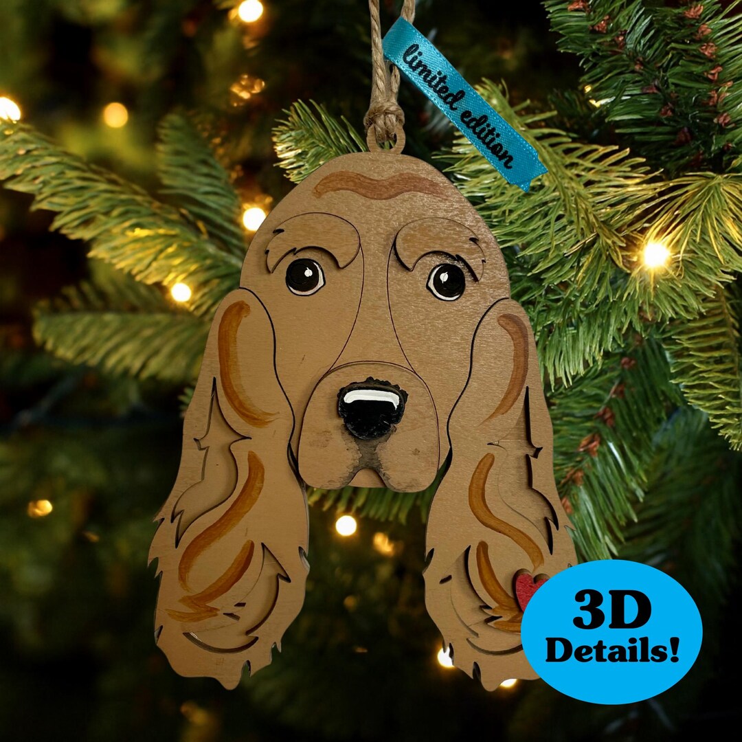3D Hand Painted Cocker Spaniel Ornament – Limited Edition | Hand ...