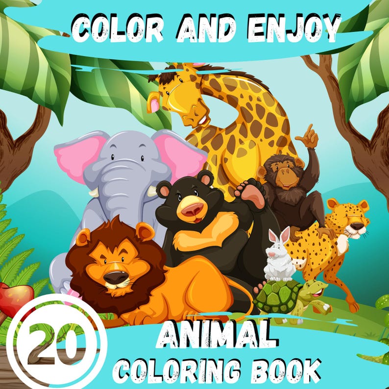 20 Pages | Printable Colouring Book | Colouring Book | Paint | Paint ...