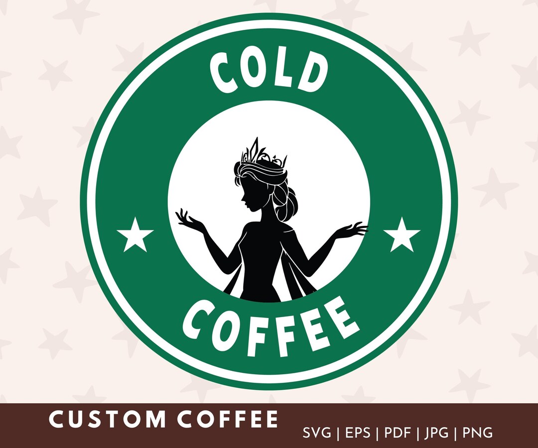Cold Coffee Custom Logo SVG | Fun Beverage Design | Personalized Coffee ...