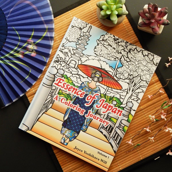 Japan Coloring Book - Etsy