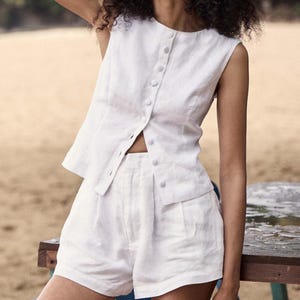 Sleeveless Linen Top Sewing Pattern, Basic Top Sewing Pattern, Easy T ...