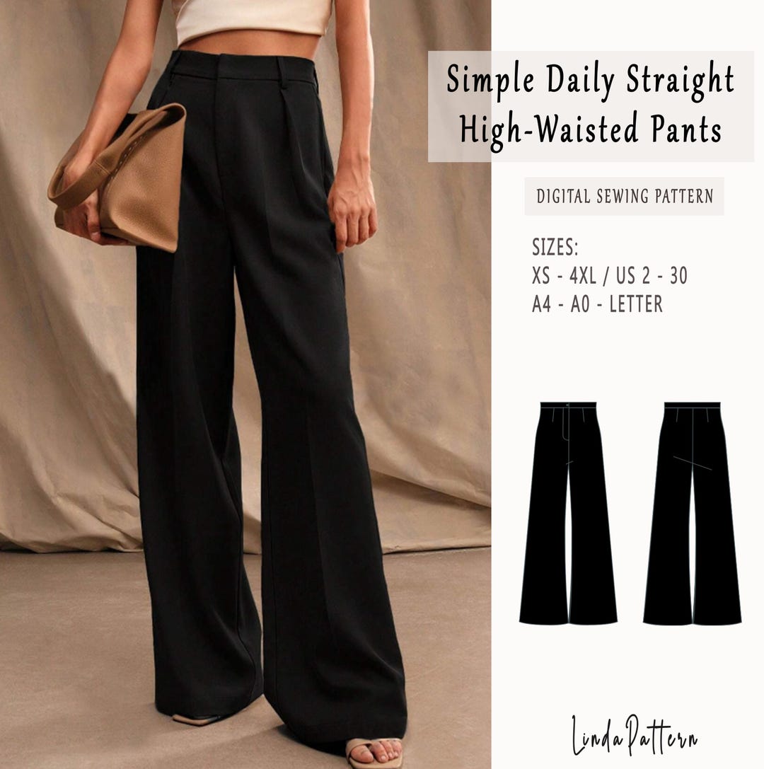 Palazzo Pants Pattern for Women Sewing Patterns | Trousers Sewing ...