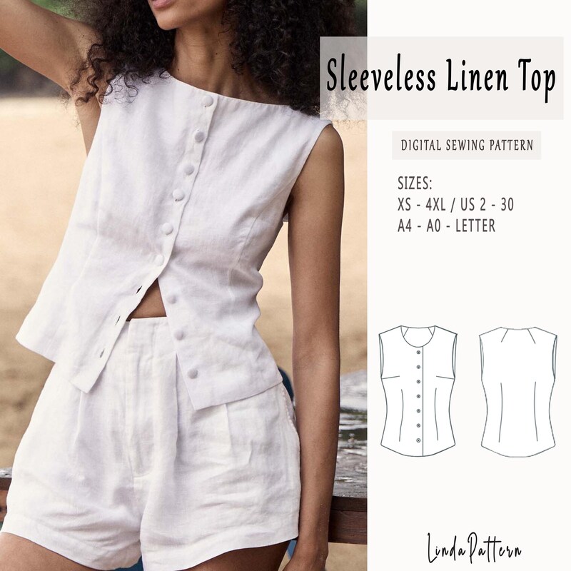 Linen Top Sewing Pattern - Etsy