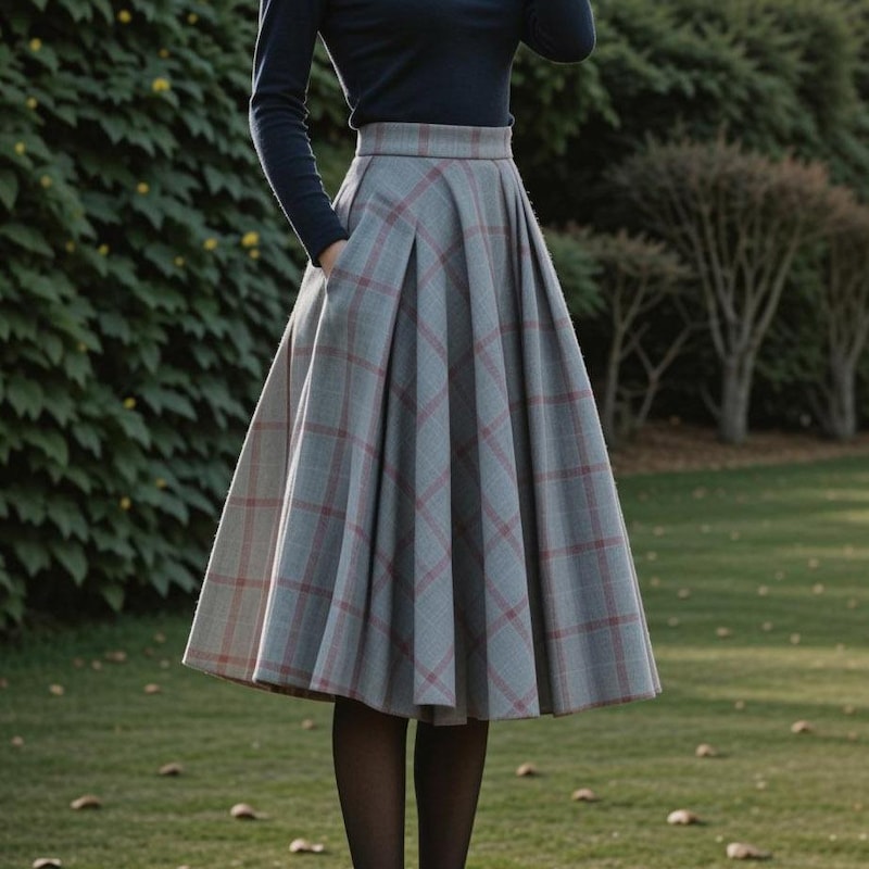 Vintage Wool Full Skirt - Etsy