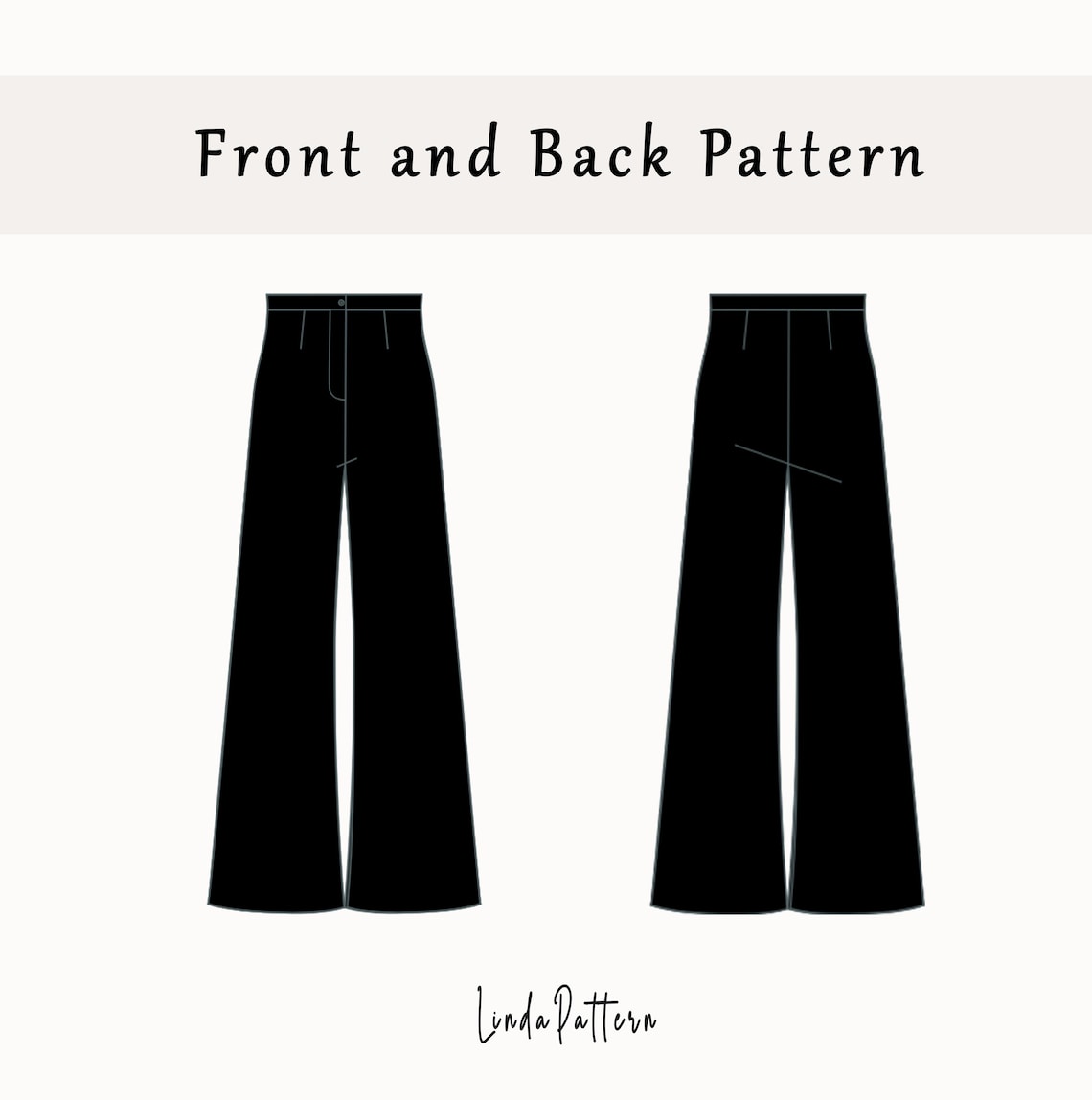 Palazzo Pants Pattern for Women Sewing Patterns | Trousers Sewing ...