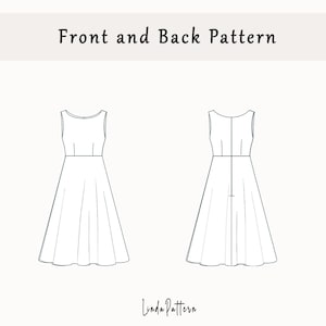 Boat Neck Midi Dress Sewing Pattern, Easy Dress Pattern, Evening Dress ...