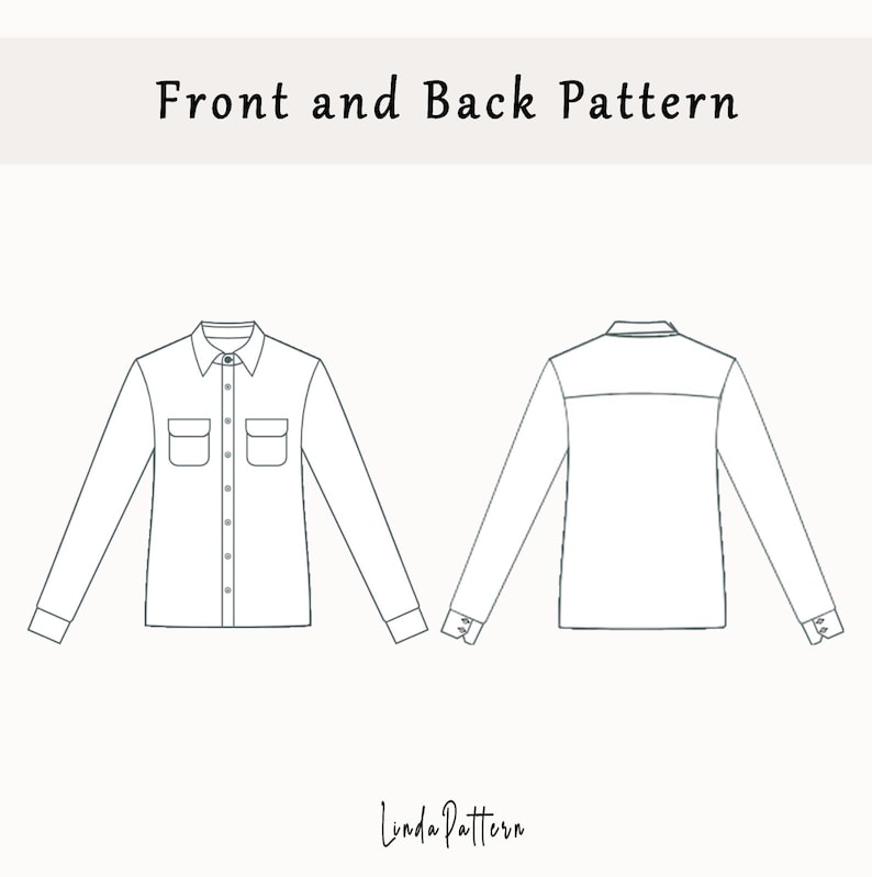 Men's Shirt Jacket Sewing Pattern, Men Jacket Pattern, Shirt Jacket ...