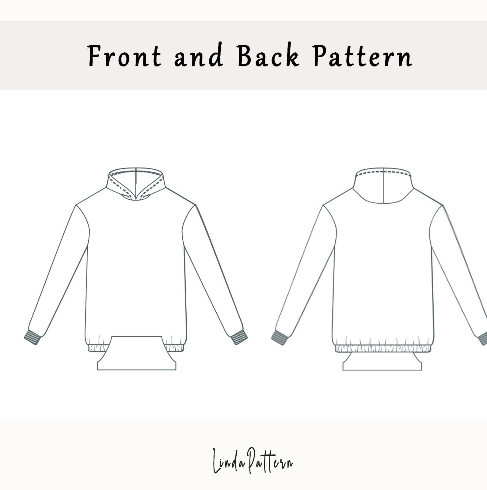 Hoodie Sewing Pattern for Kids, Sweatshirt Pattern, Kids Pattern, PDF Pattern, Beginner Pattern ...